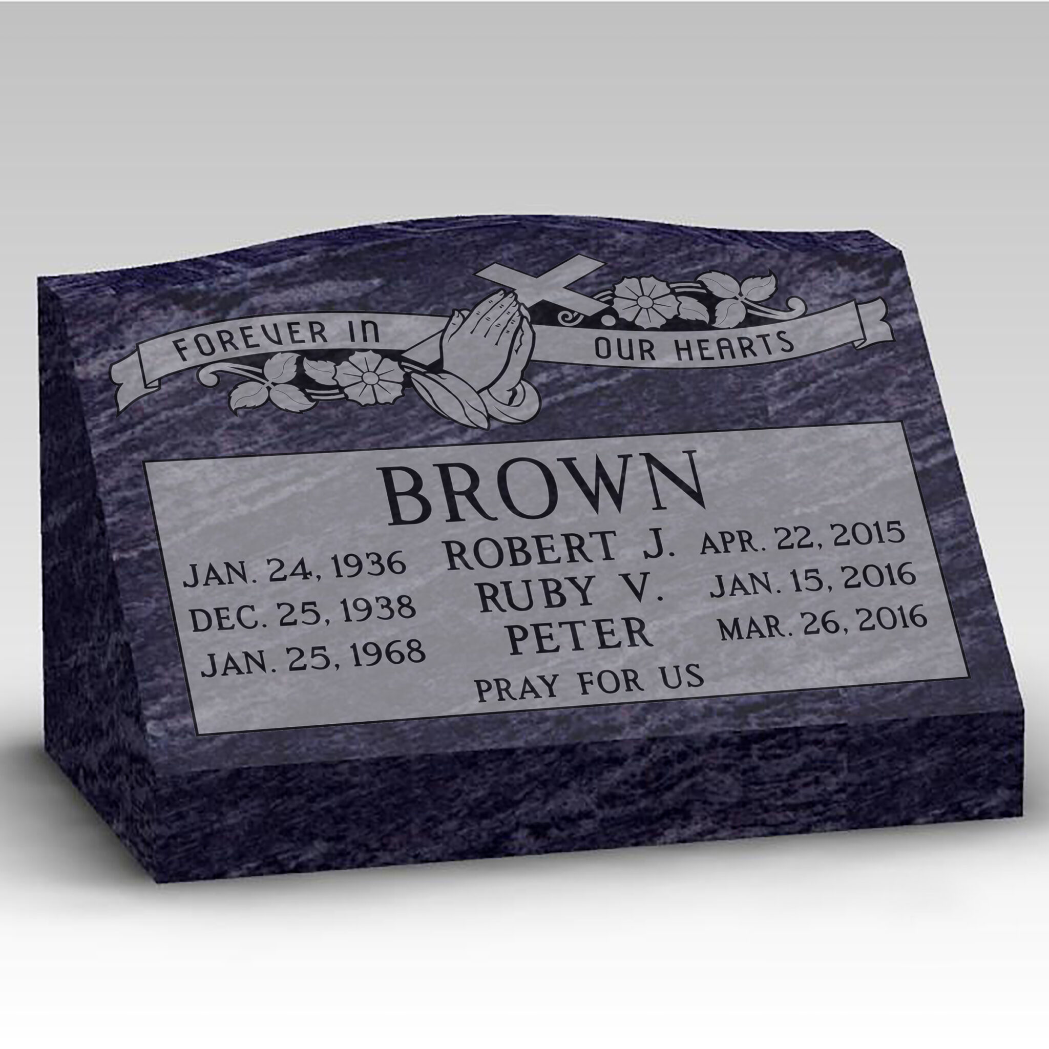 Top Christian Footstones | Sprung Monuments
